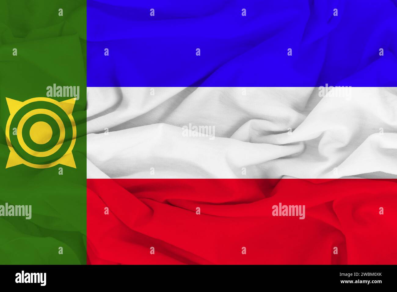 Flag of Khakassia, Fabric flag of Khakassia. Khakassia National Flag ...