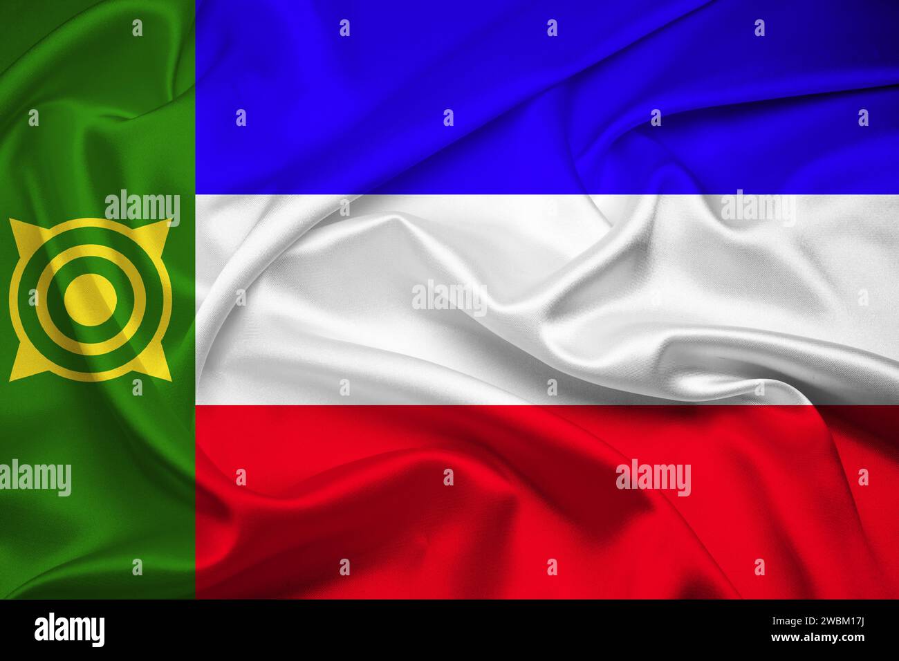 Flag of Khakassia, Fabric flag of Khakassia. Khakassia National Flag ...