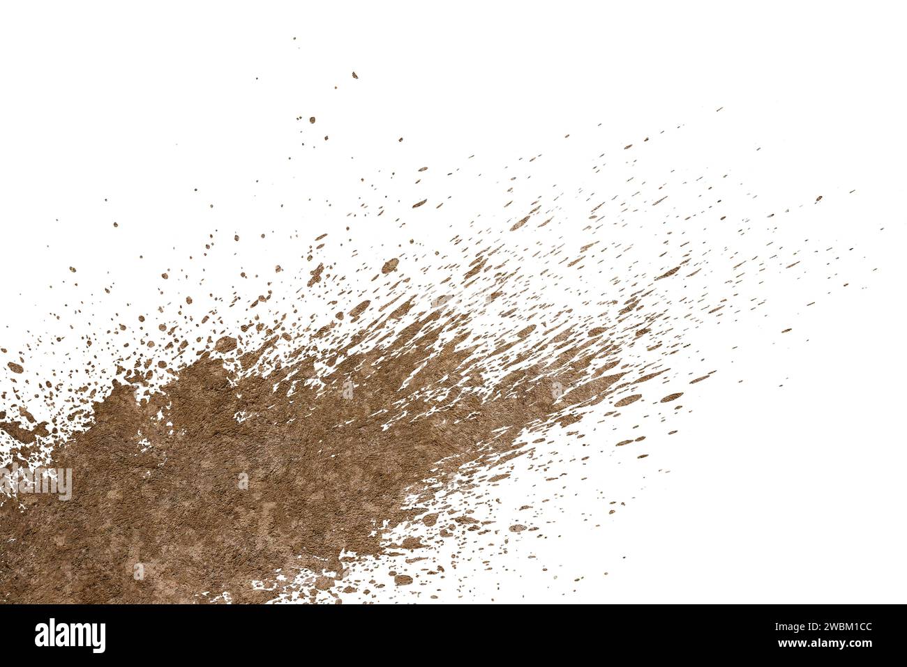 mud splash isolated on white background Stock Photo - Alamy