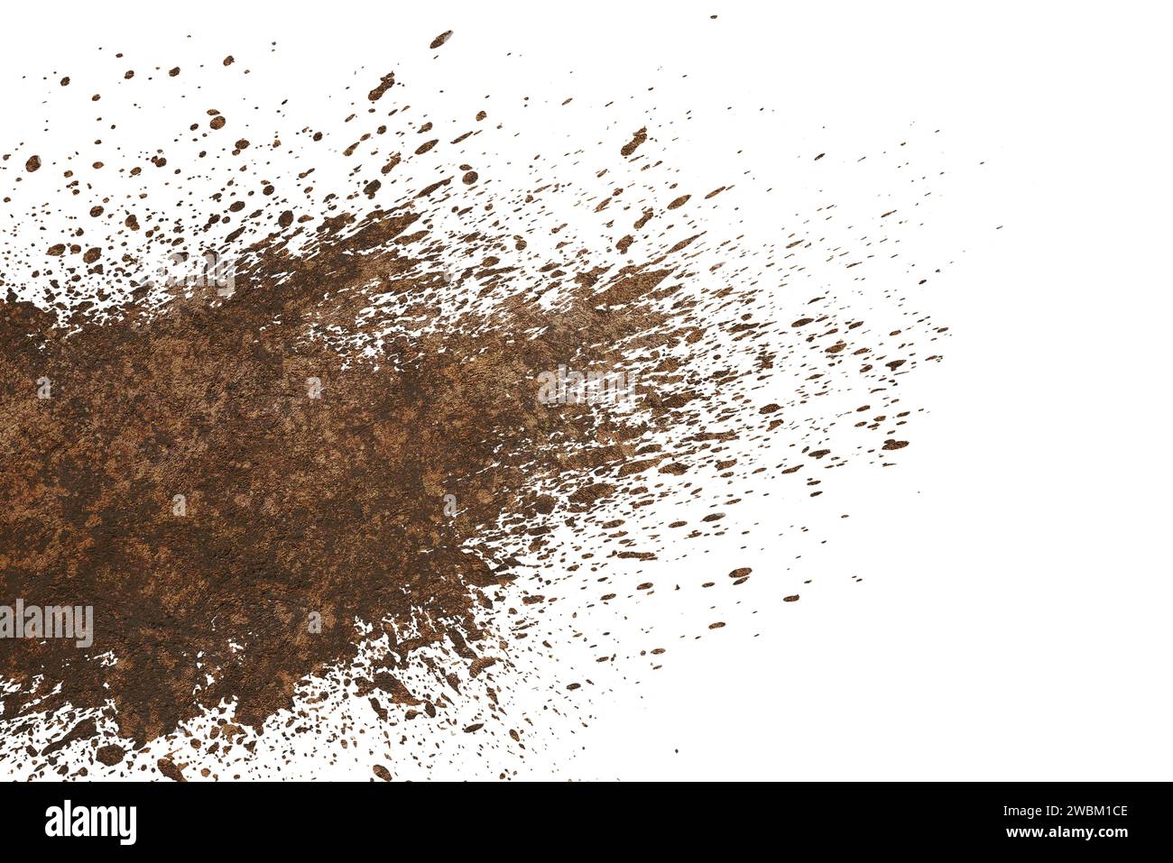 mud splash isolated on white background Stock Photo - Alamy