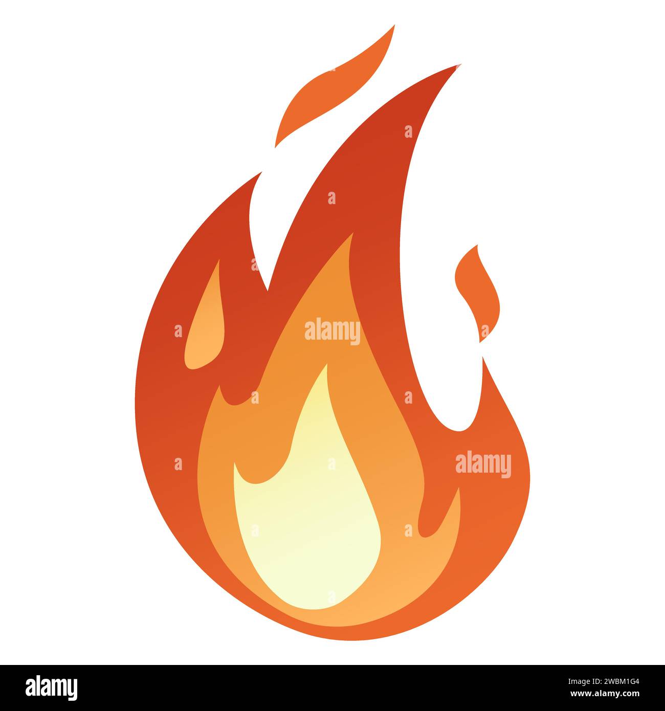 Fire flames. Cartoon campfire, bright fireball, heat wildfire and red ...