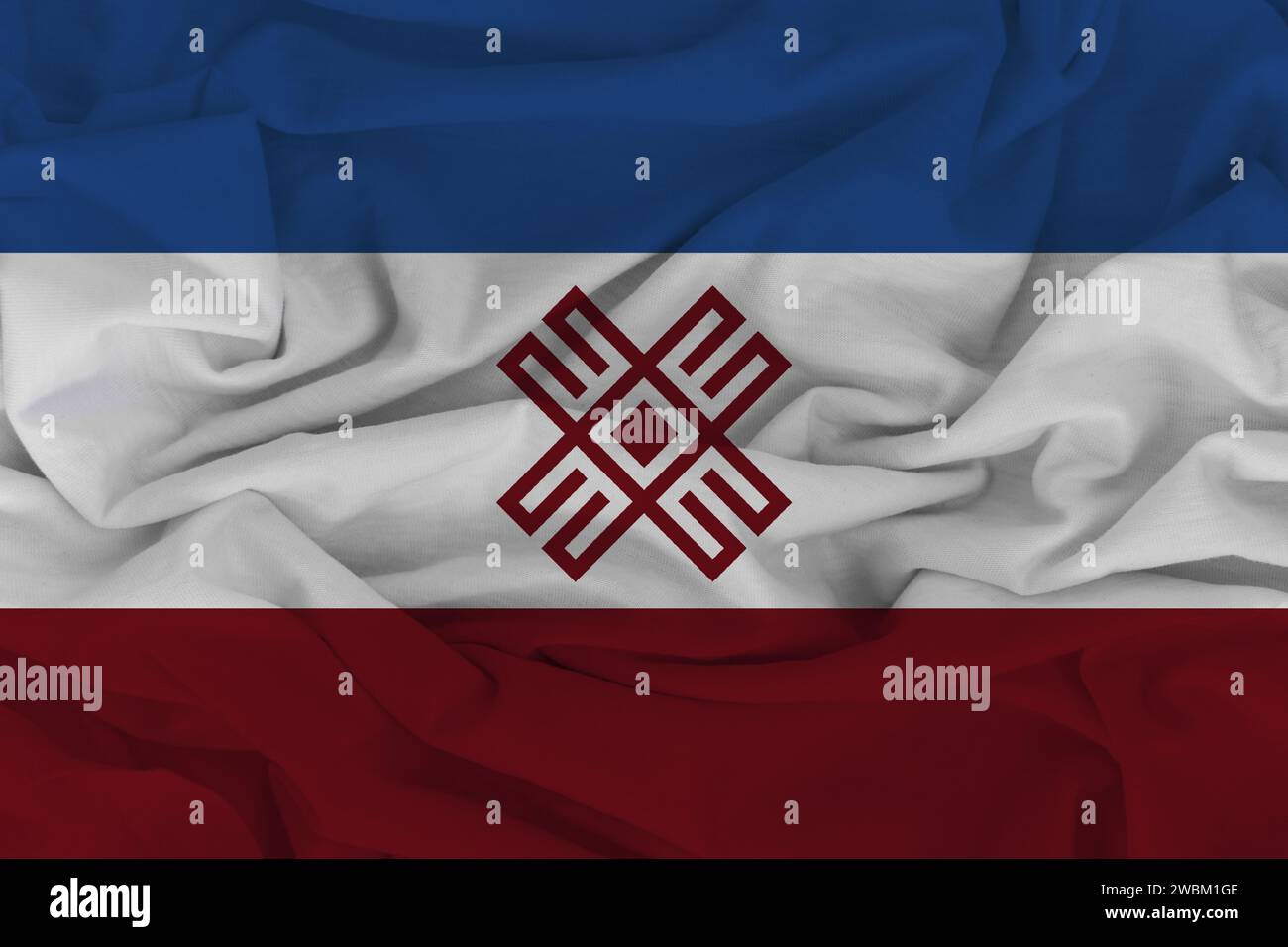 Flag of Mari El, Fabric flag of Mari El. Mari El National Flag, Fabric ...