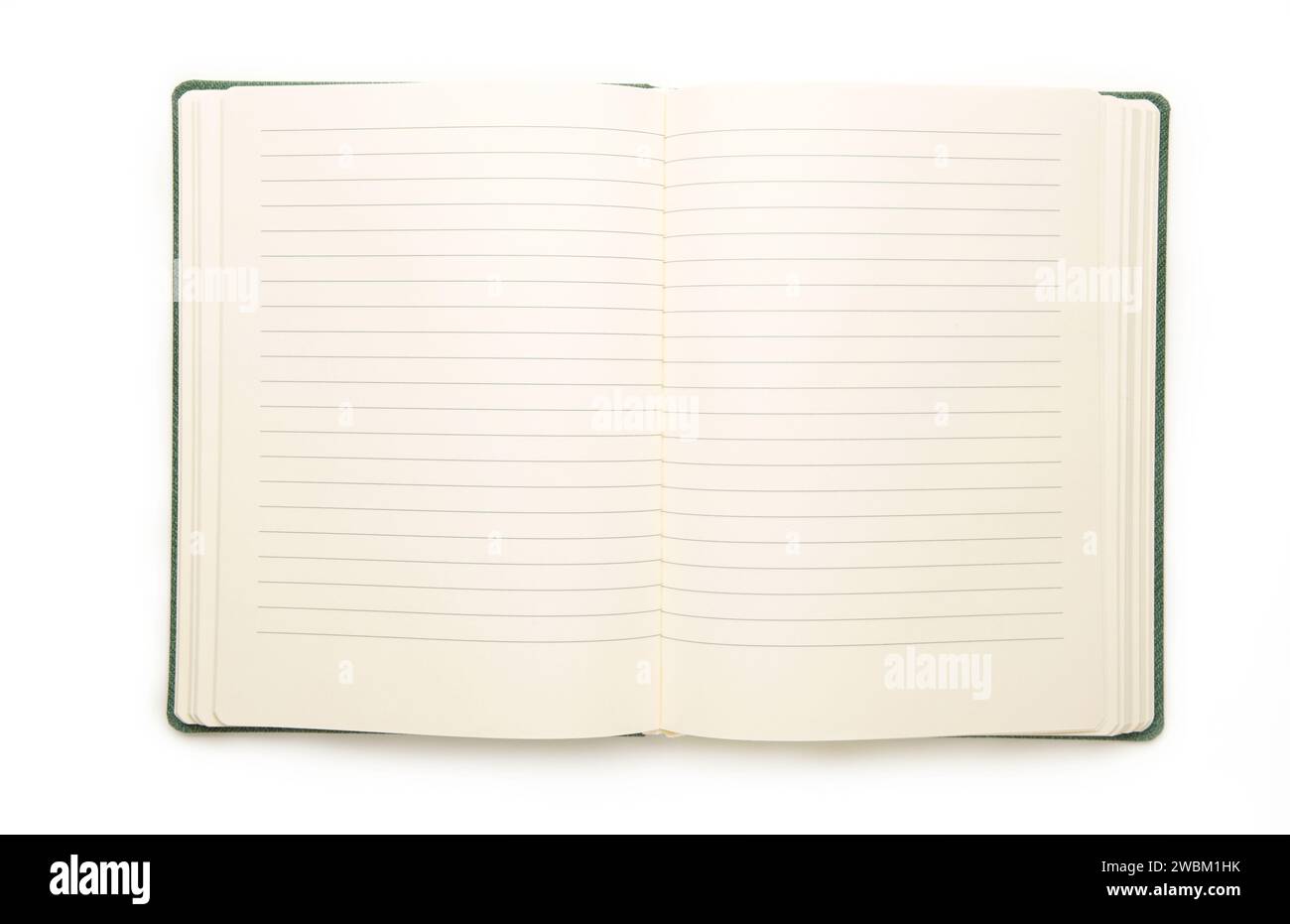 Blank open notepad isolated on white background. Top view Stock Photo ...
