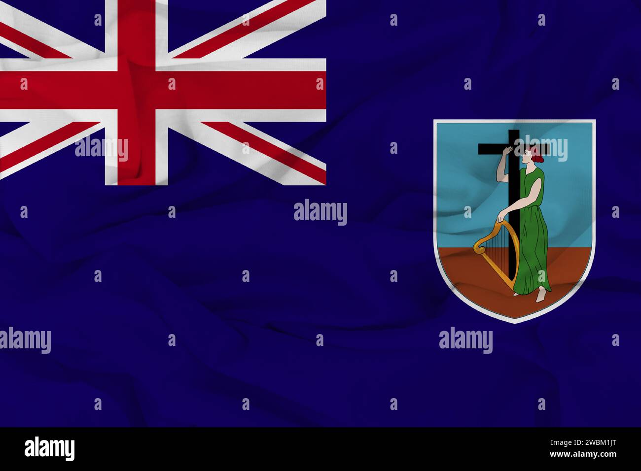 Flag of Montserrat, Fabric flag of Montserrat. Montserrat National Flag ...