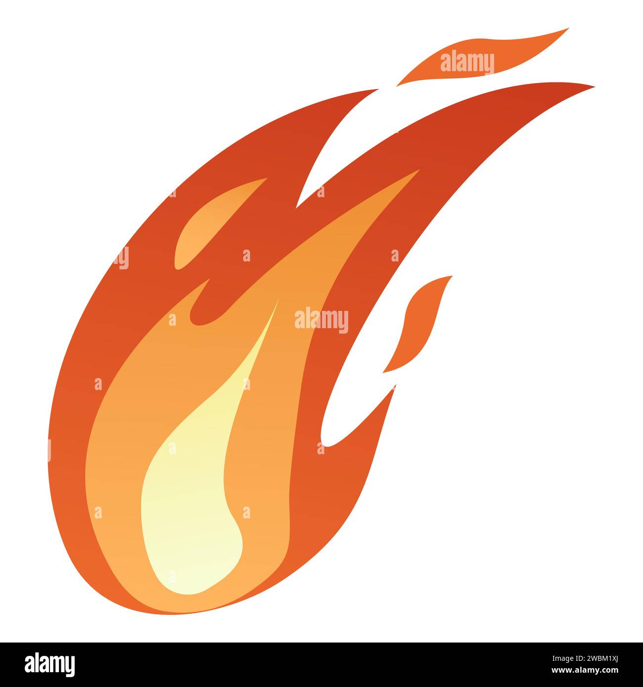 Fire flames. Cartoon campfire, bright fireball, heat wildfire and red ...