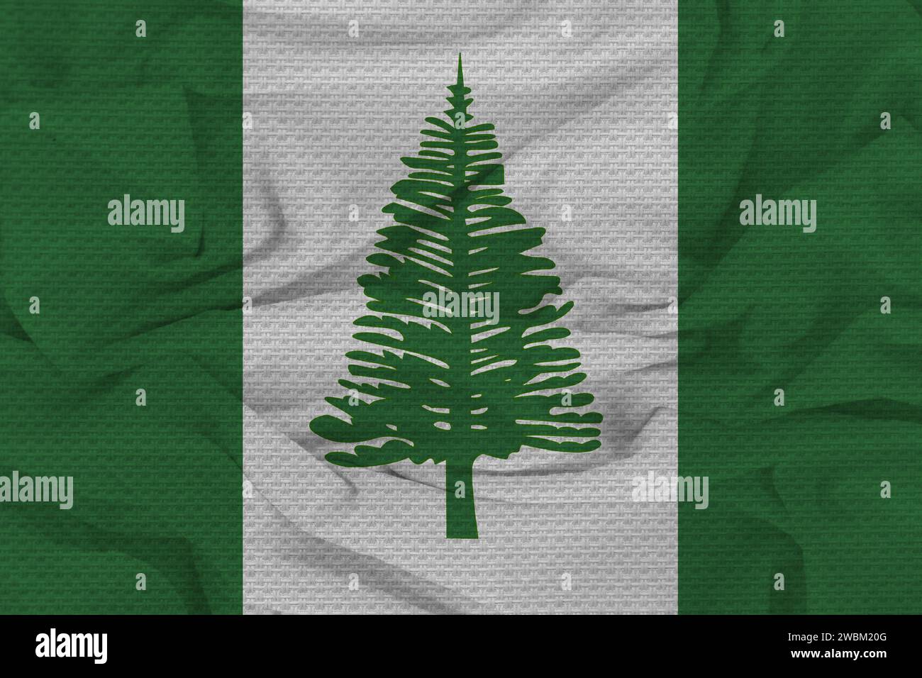 Flag of Norfolk Island, Fabric flag of Norfolk Island. Norfolk Island ...