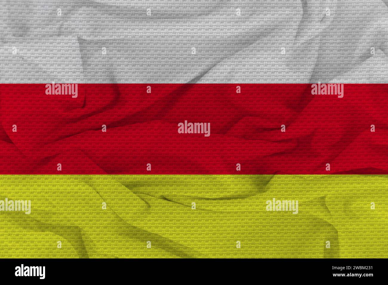 Flag of North Ossetia, Fabric flag of North Ossetia. North Ossetia ...