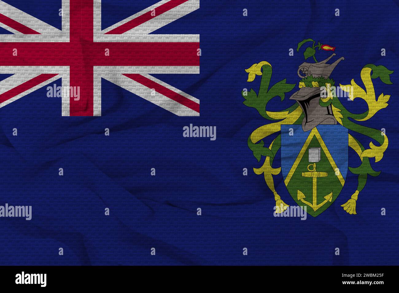 Flag of Pitcairn Islands, Fabric flag of Pitcairn Islands. Pitcairn ...