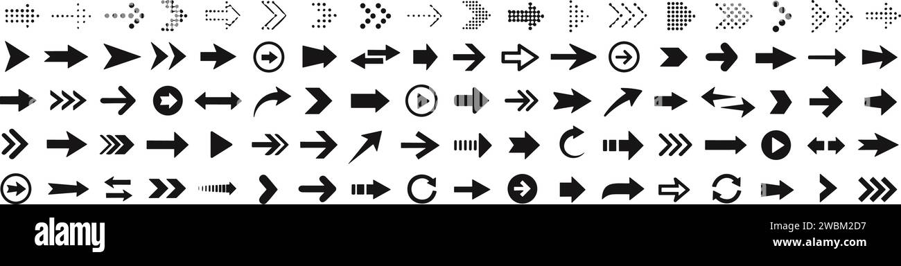 Arrows set. Arrow icon collection. Set different arrows or web design ...