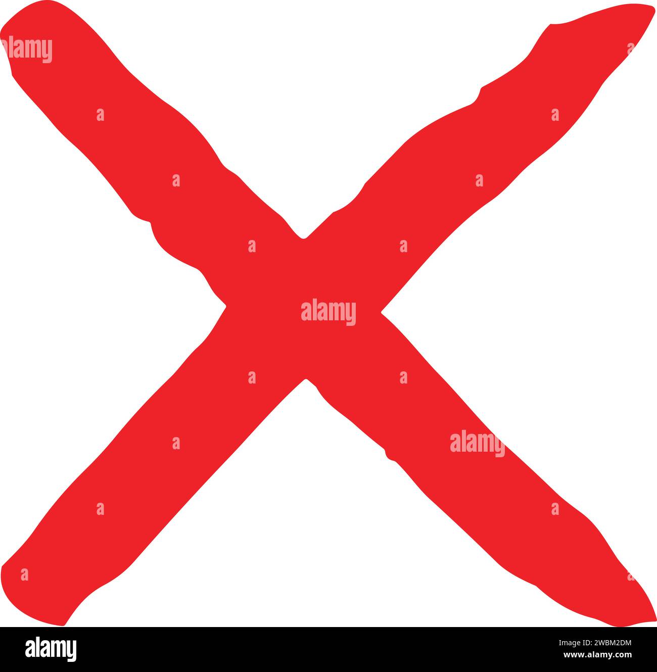 Red cross sign. Wrong mark. Red cross X symbol. Red grunge X icon ...