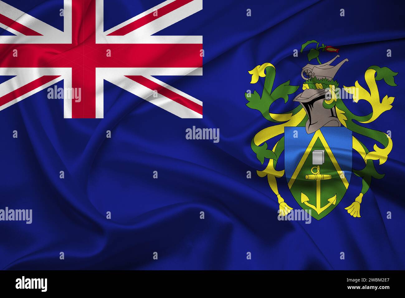 Flag of Pitcairn Islands, Fabric flag of Pitcairn Islands. Pitcairn ...