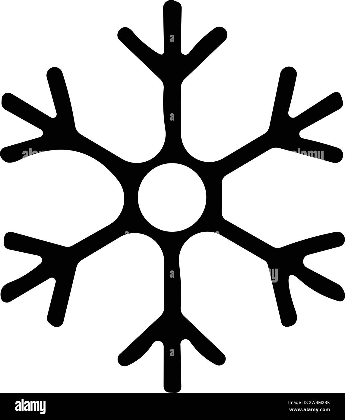snowflakes thin line icon. simple snowflake, for report, presentation ...