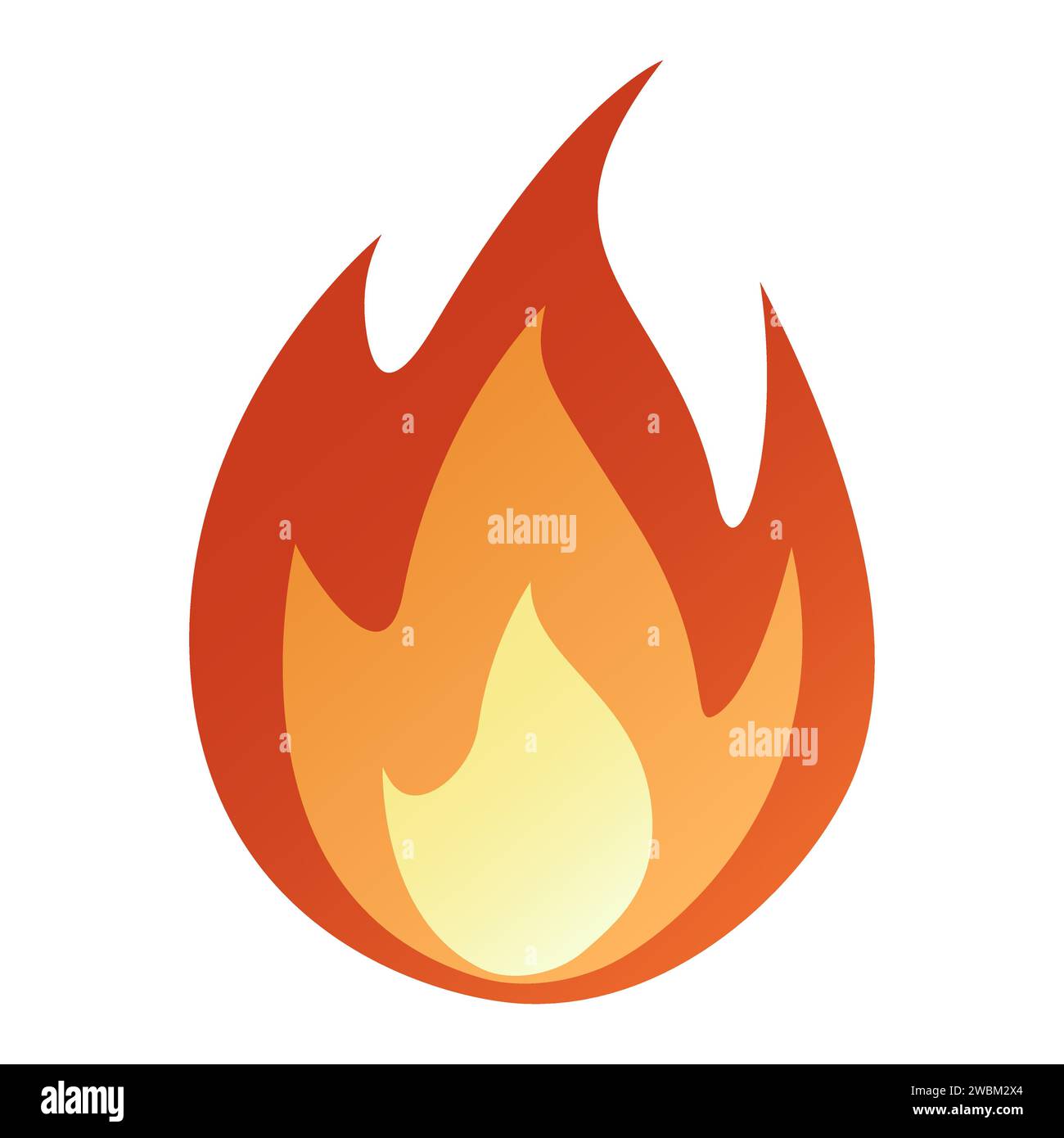 Fire flames. Cartoon campfire, bright fireball, heat wildfire and red ...