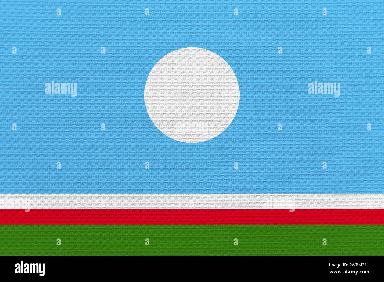 Flag of Sakha Republic, Fabric flag of Sakha Republic. Sakha Republic ...