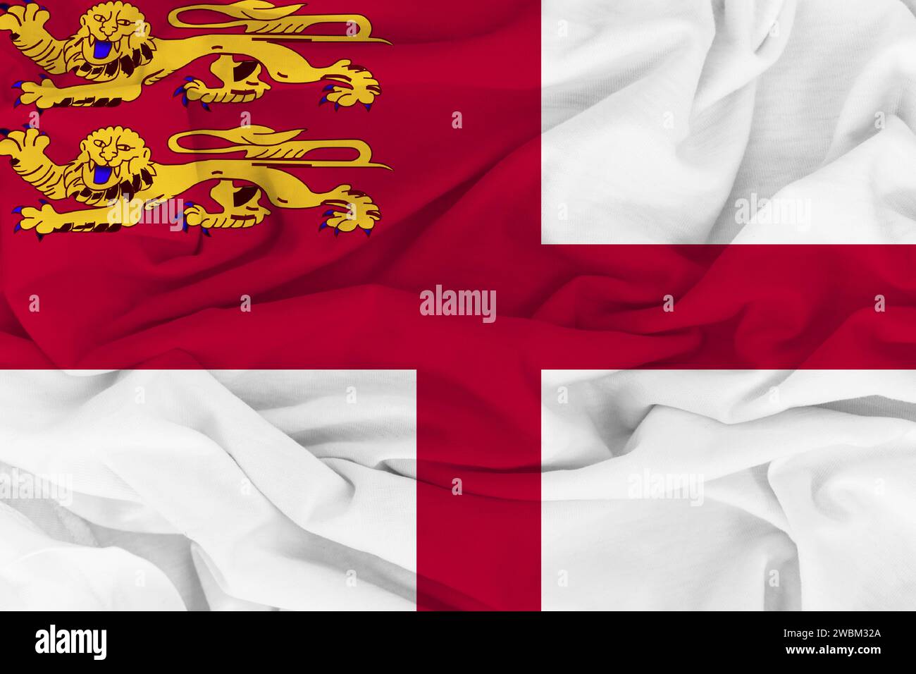 Flag of Sark, Fabric flag of Sark. Sark National Flag, Fabric and ...