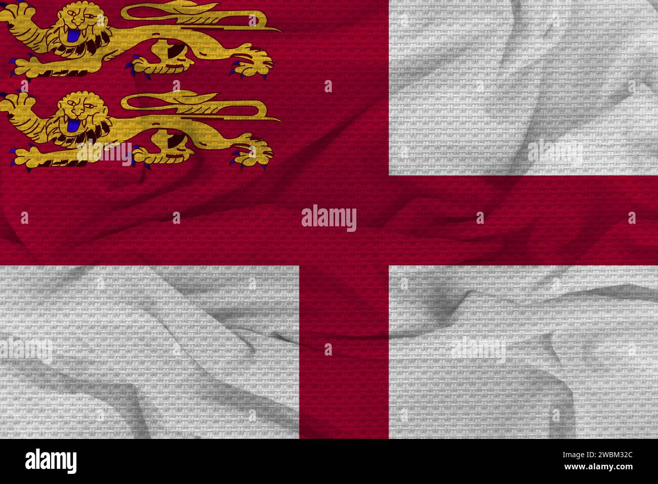 Flag of Sark, Fabric flag of Sark. Sark National Flag, Fabric and ...