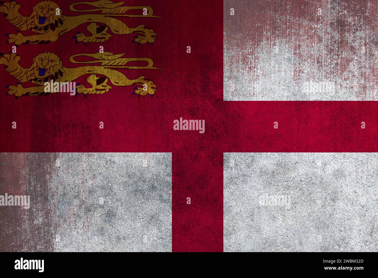 Flag of Sark, Fabric flag of Sark. Sark National Flag, Fabric and ...