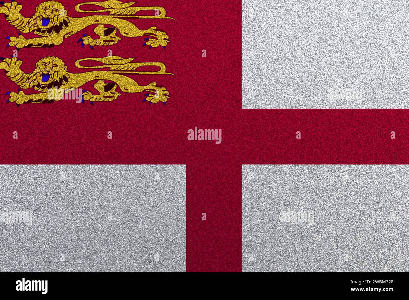 Flag of Sark, Fabric flag of Sark. Sark National Flag, Fabric and ...