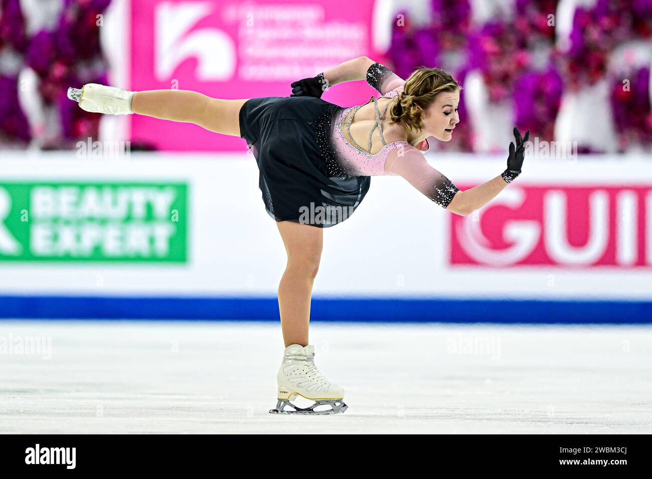 Ekaterina KURAKOVA (POL), during Women Short Program, at the ISU European Figure Skating ...