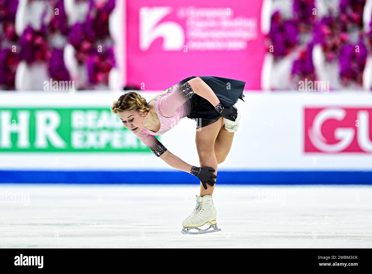 Ekaterina KURAKOVA (POL), during Women Short Program, at the ISU European Figure Skating ...