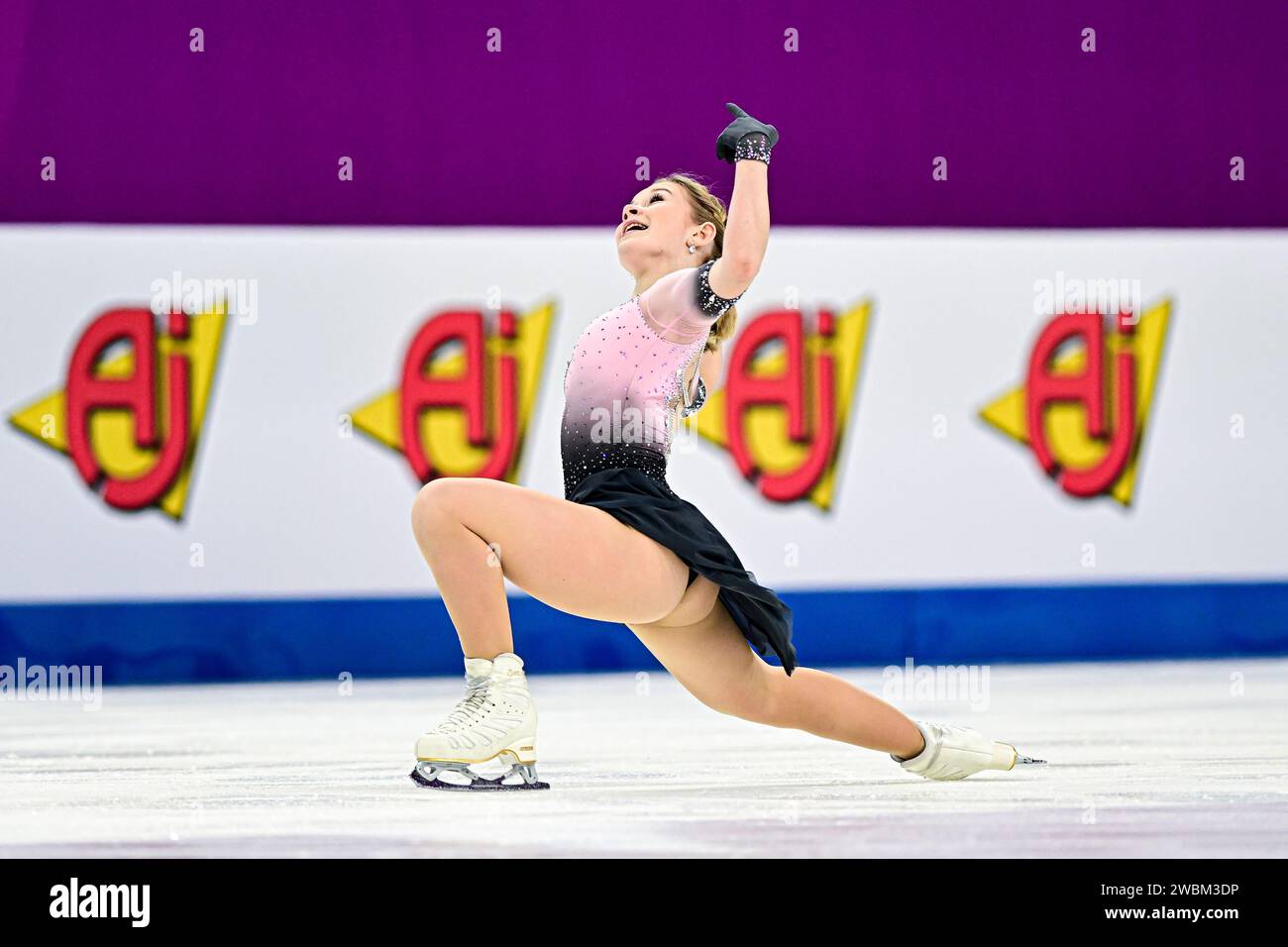 Ekaterina KURAKOVA (POL), during Women Short Program, at the ISU European Figure Skating ...