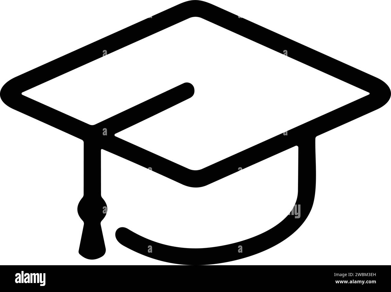 Graduation hat cap icon. Academic cap. Graduation student black cap and ...