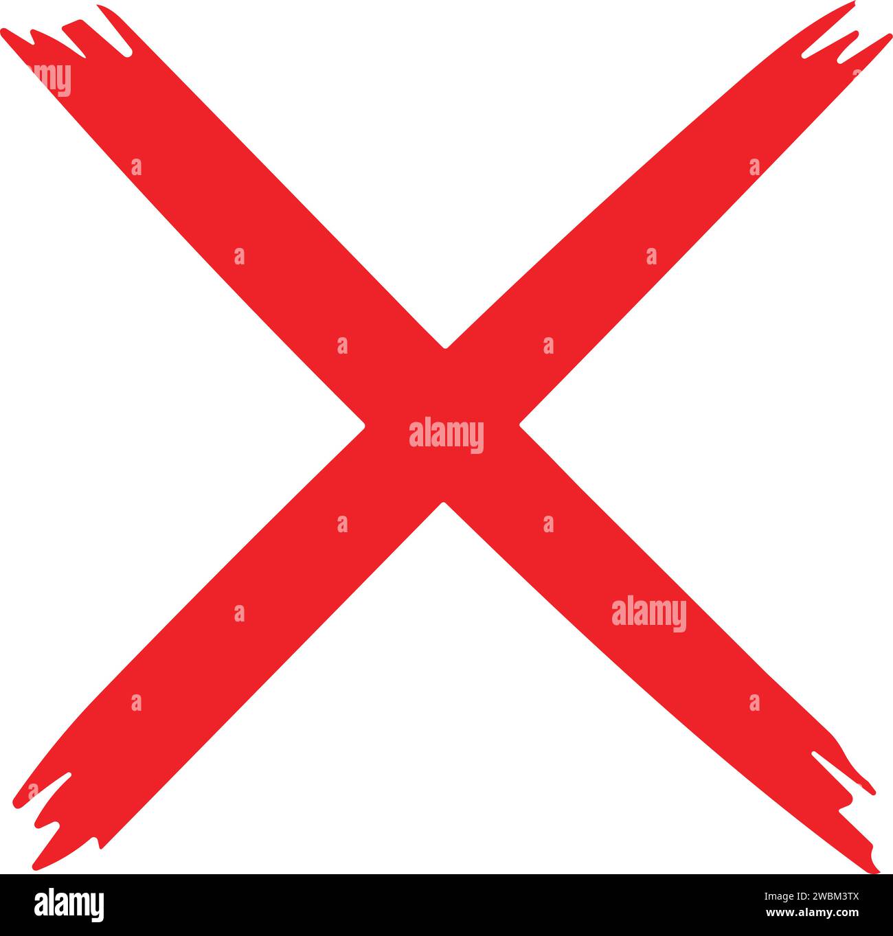 Red cross sign. Wrong mark. Red cross X symbol. Red grunge X icon ...