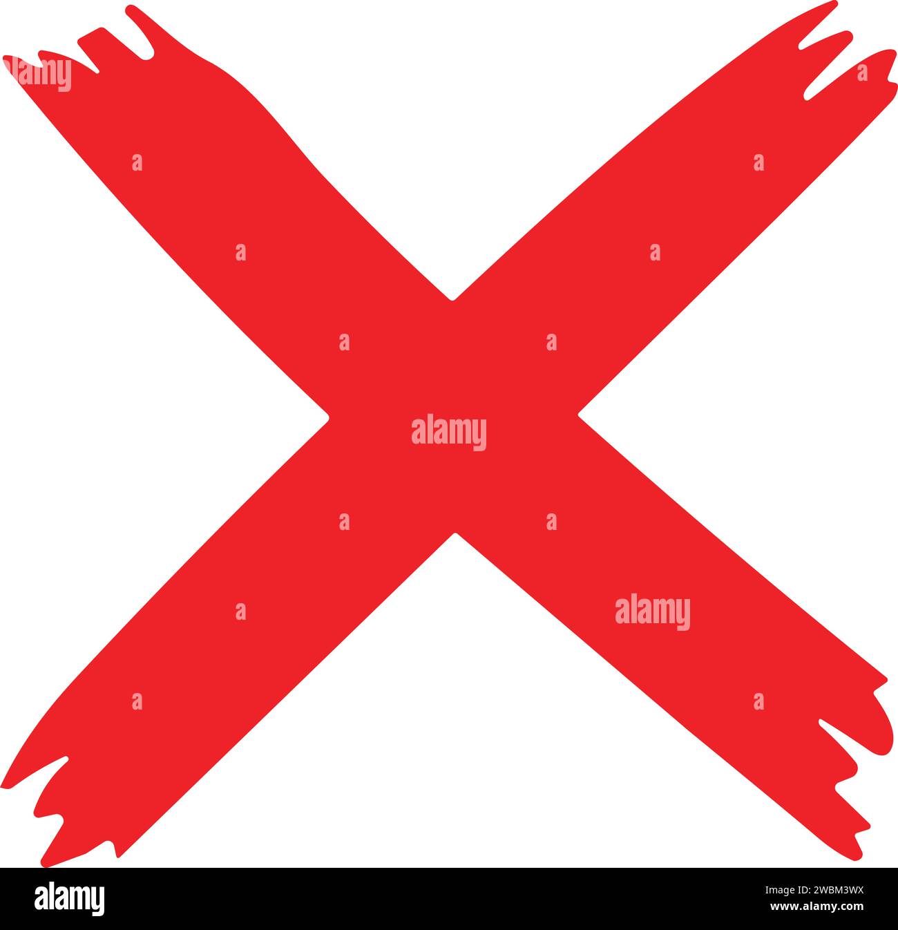 Red cross sign. Wrong mark. Red cross X symbol. Red grunge X icon ...