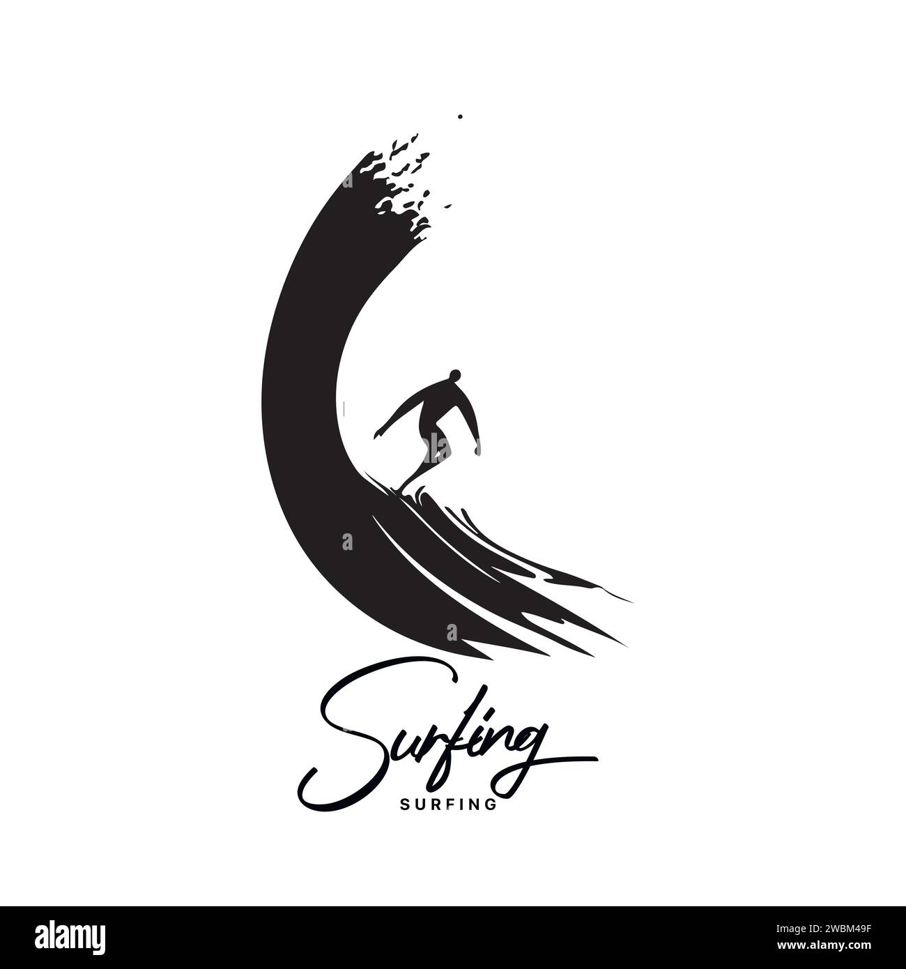 Ocean wave logo riding Stock Vector Images - Alamy