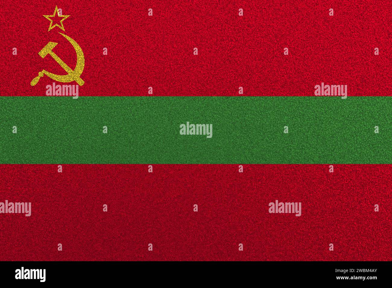 Flag of Transnistria, Fabric flag of Transnistria. Transnistria ...