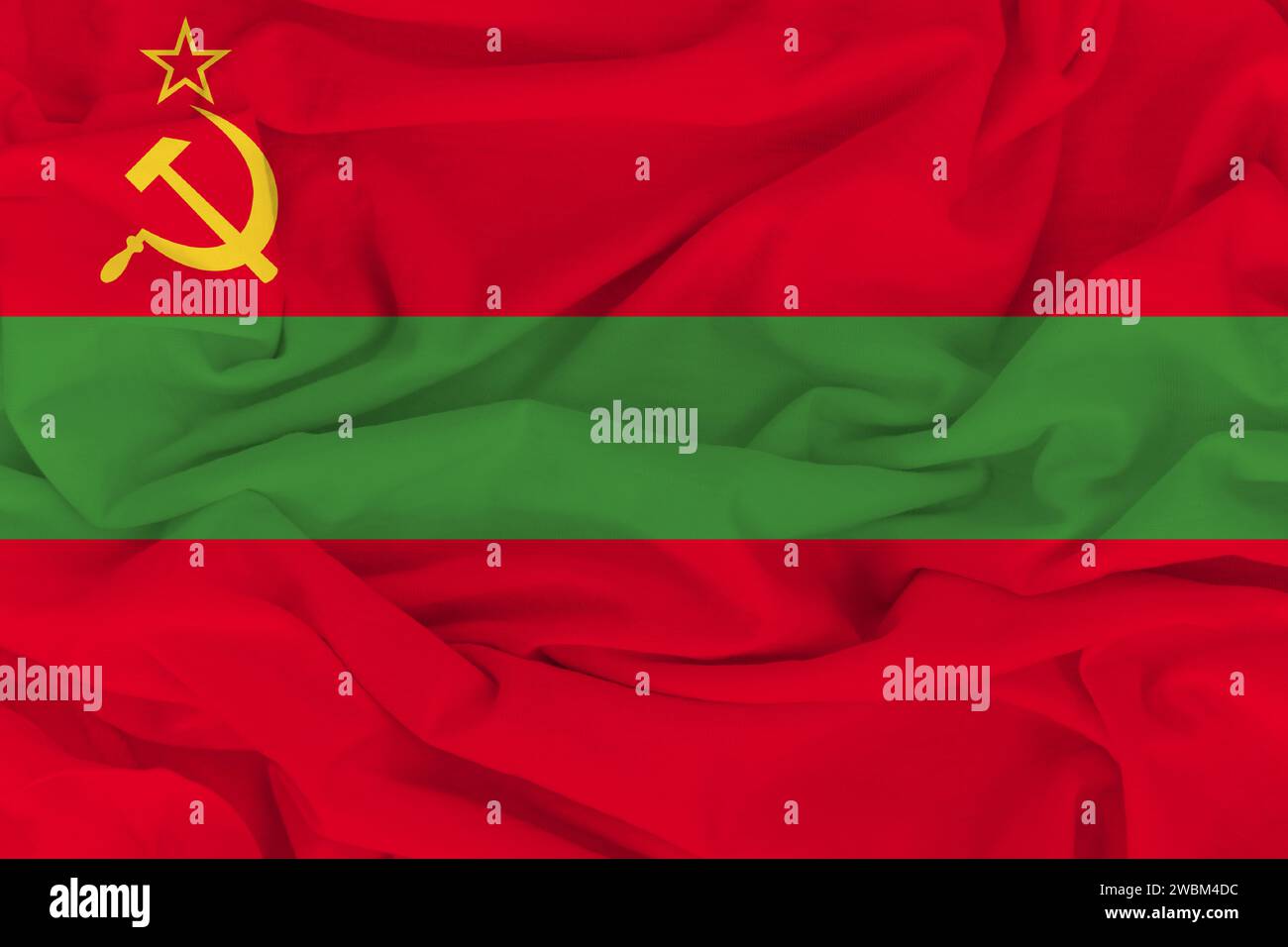 Flag of Transnistria, Fabric flag of Transnistria. Transnistria ...
