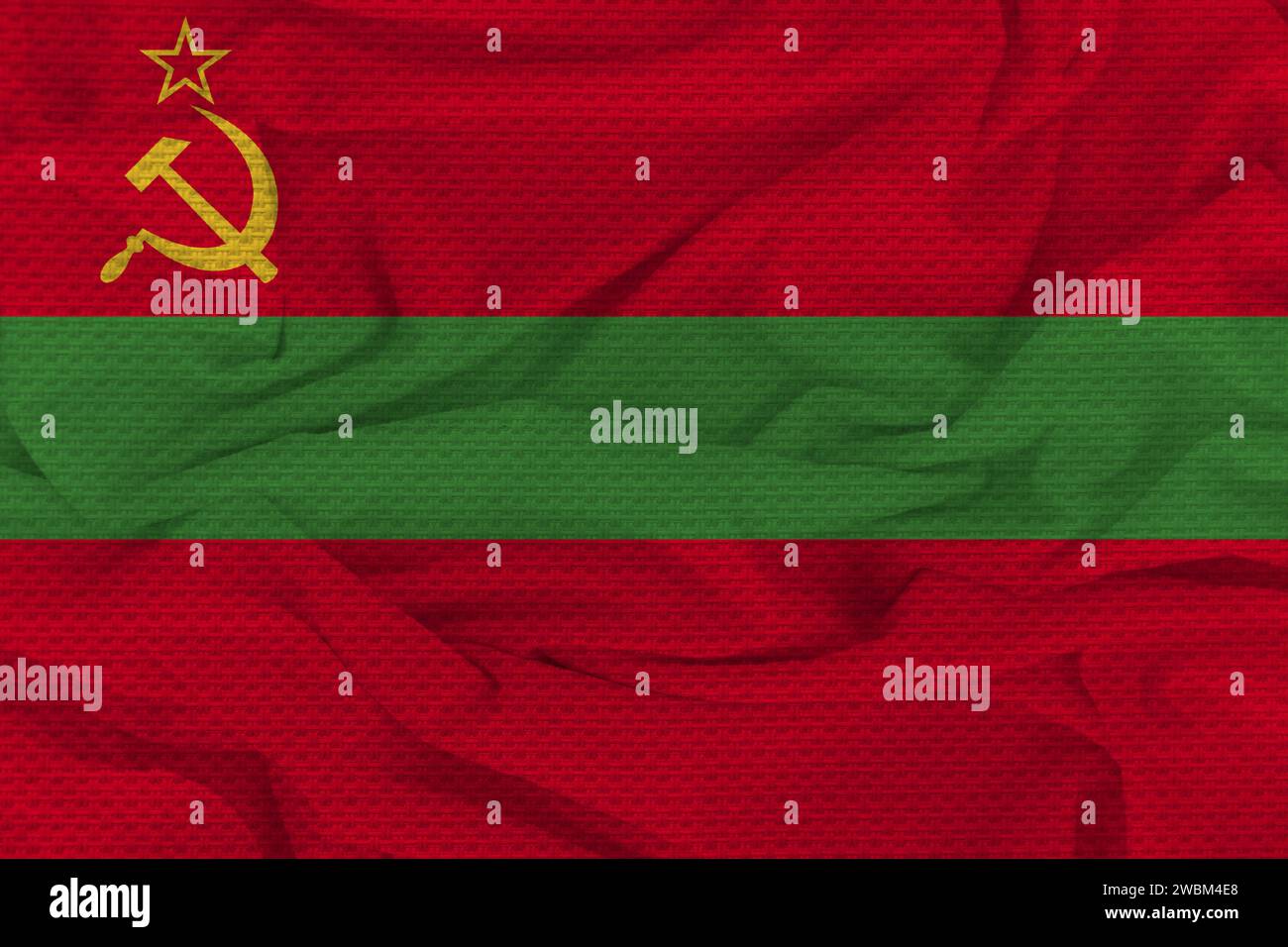 Flag of Transnistria, Fabric flag of Transnistria. Transnistria ...