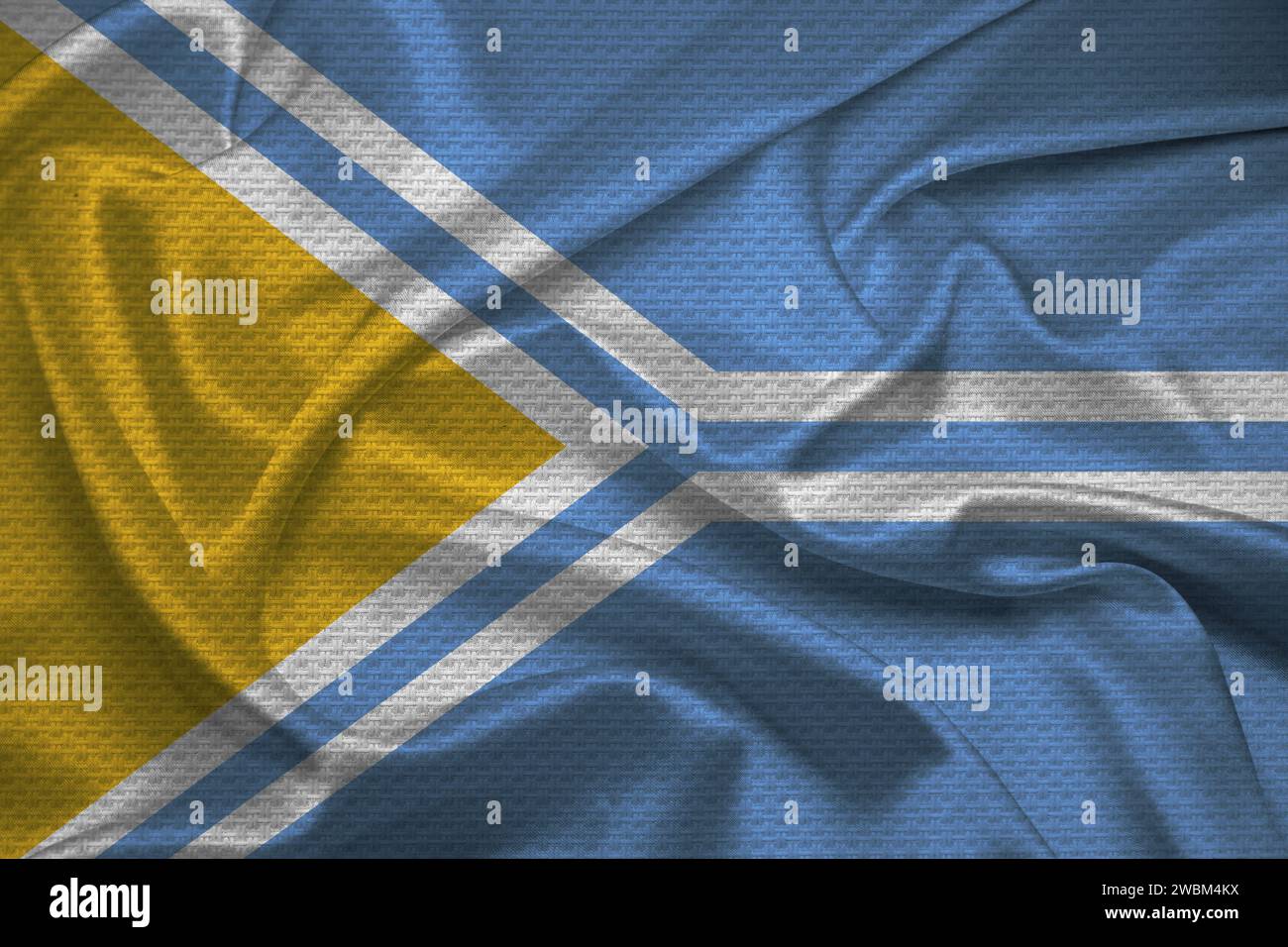 Flag of Tuva, Fabric flag of Tuva. Tuva National Flag, Fabric and ...