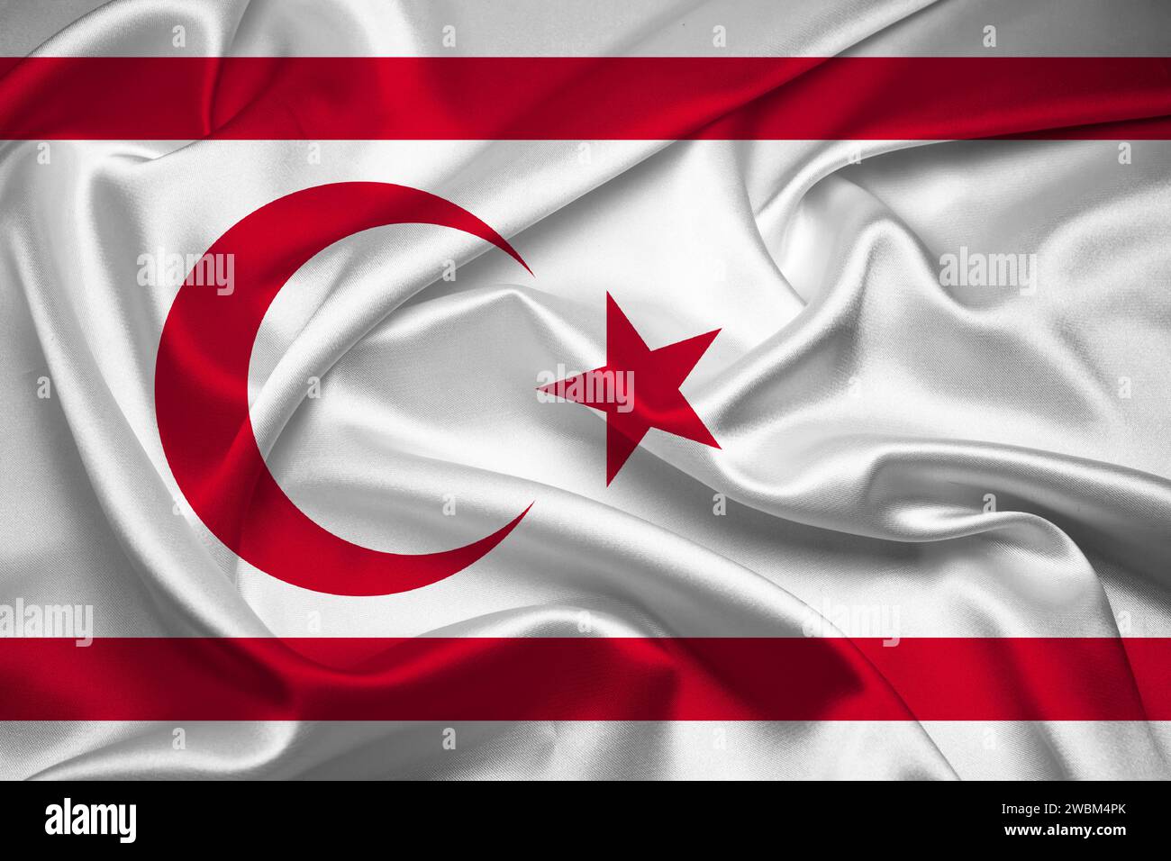 Flag of Turkish Republic of Northern Cyprus, Fabric flag of Turkish ...