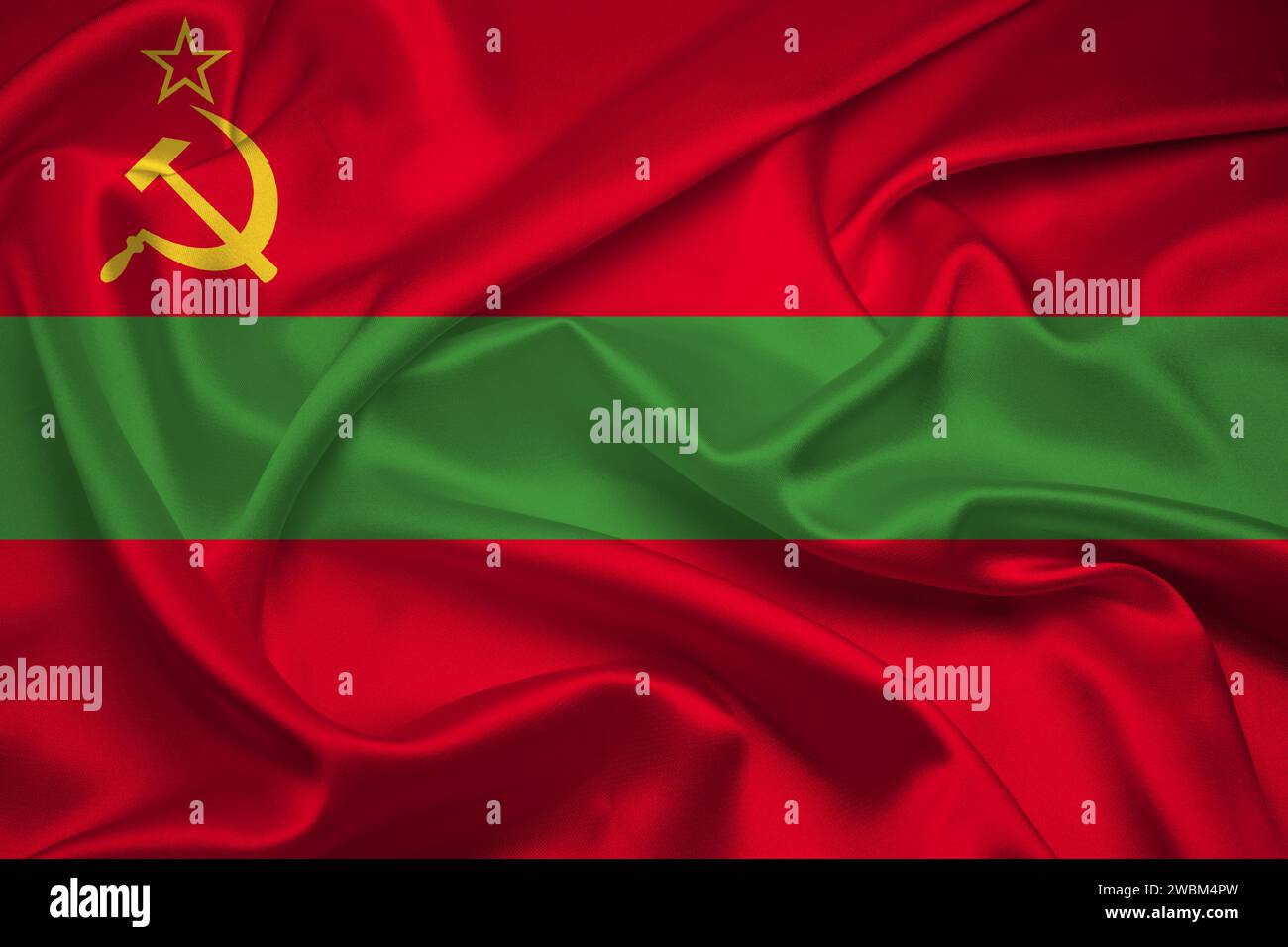 Flag of Transnistria, Fabric flag of Transnistria. Transnistria ...