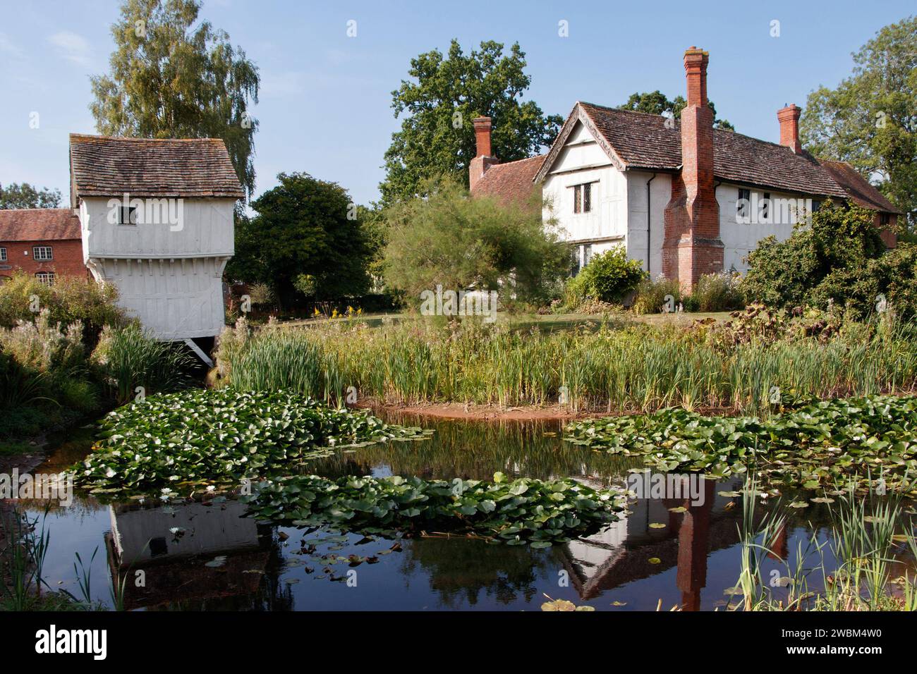 Lower Brockhampton Manor House near Bromyard, Herefordshi re Stock ...