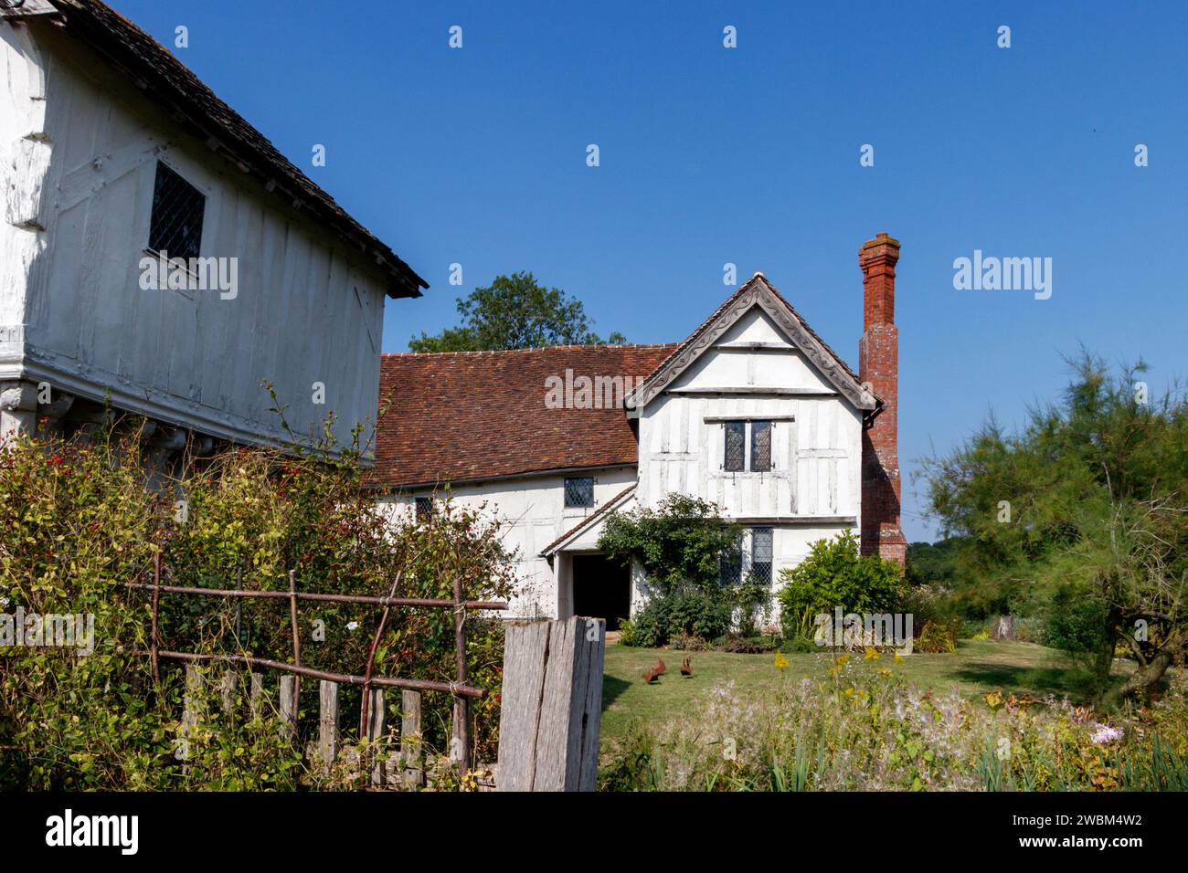 Lower Brockhampton Manor House near Bromyard, Herefordshi re Stock ...