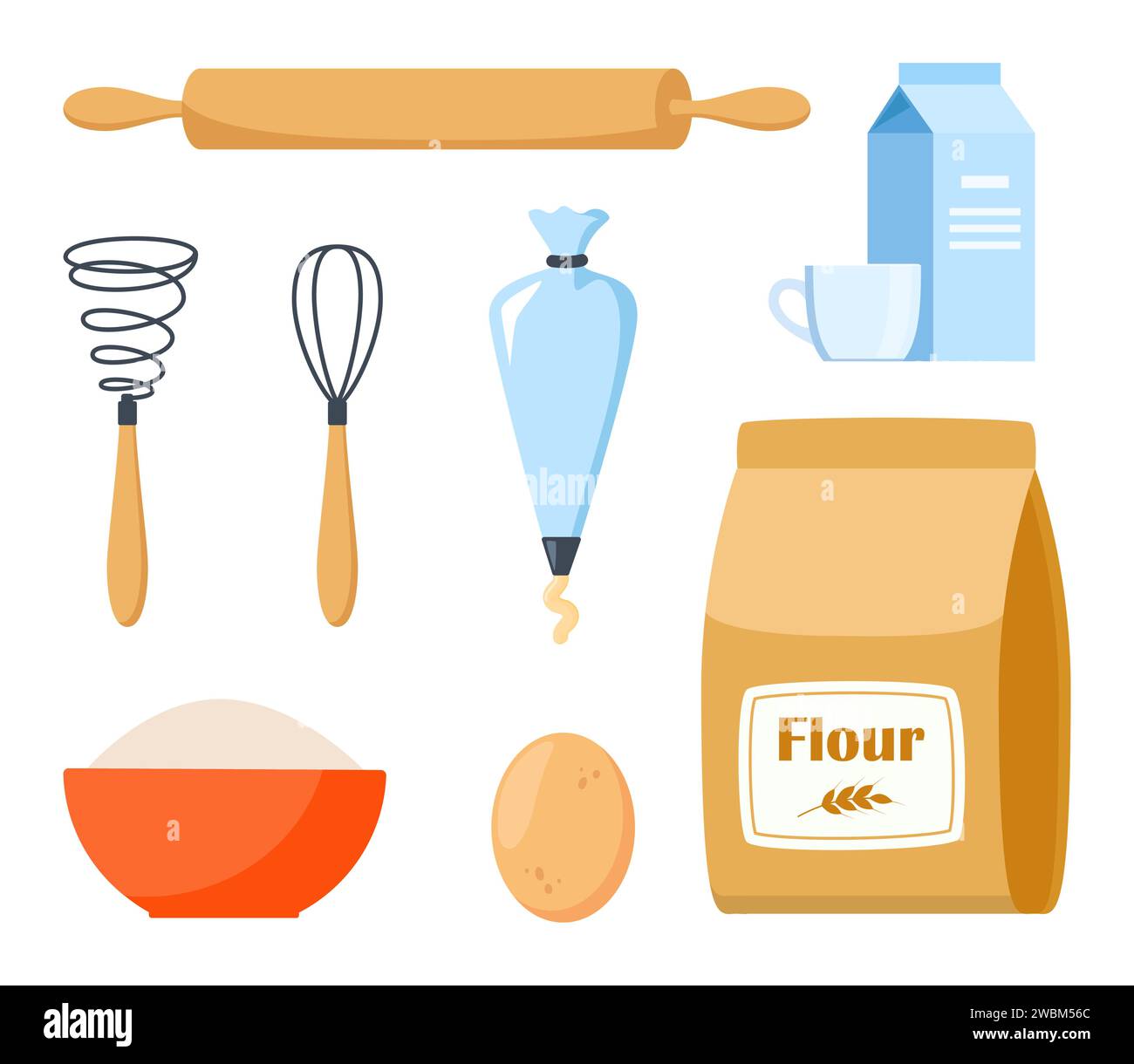 Bread making tools Stock Vector Images - Alamy