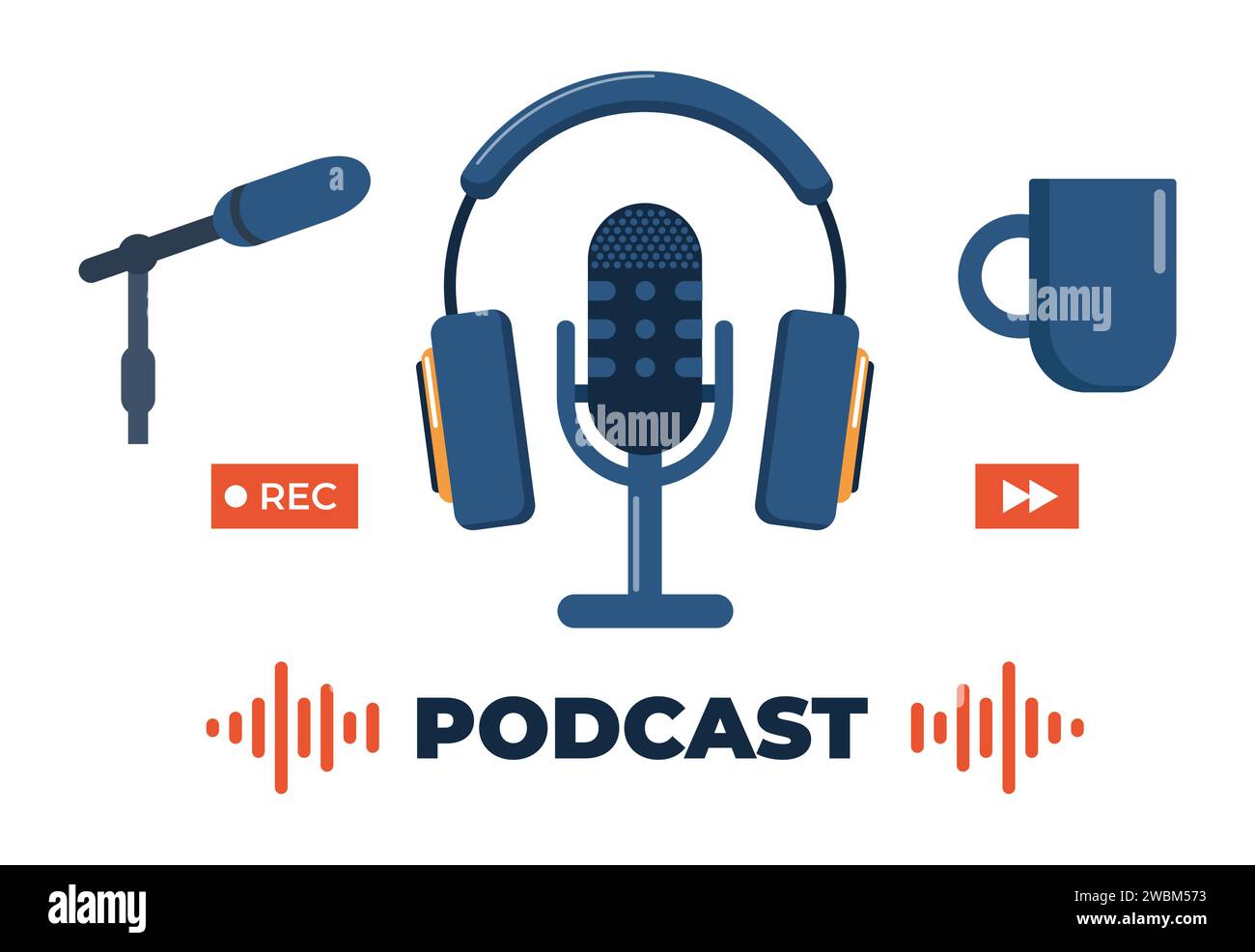 Radio set listening Cut Out Stock Images & Pictures - Alamy