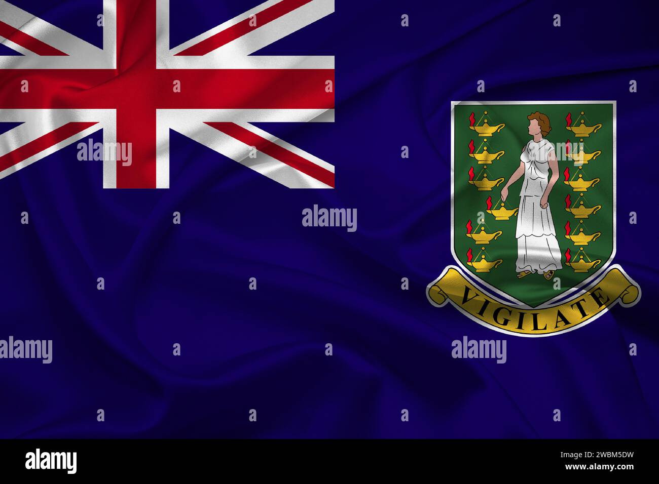 Flag of Virgin Islands, Fabric flag of Virgin Islands. Virgin Islands ...