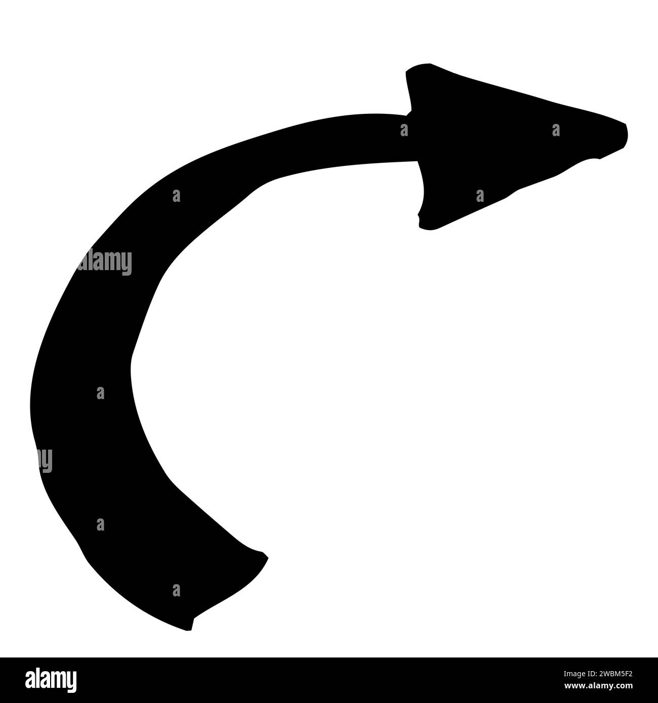 Hand painted arrow drawn with ink brush isolated on white background ...