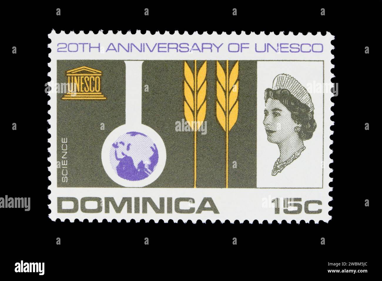 Postage stamp of Dominica effigy of Queen Elizabeth II stamp issue ...