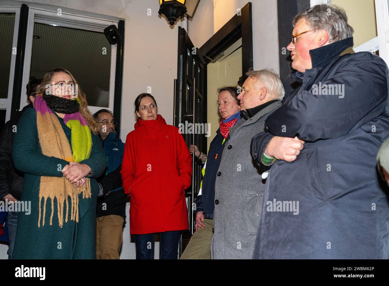 11 January 2024, North Rhine-Westphalia, Münster: During the protest ...