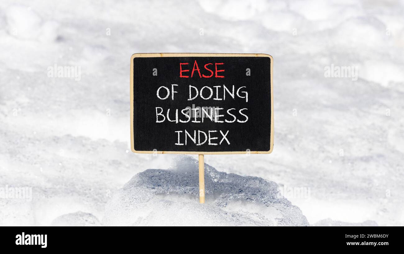 Ease of doing business index symbol. Concept words Ease of doing business index on beautiful ...