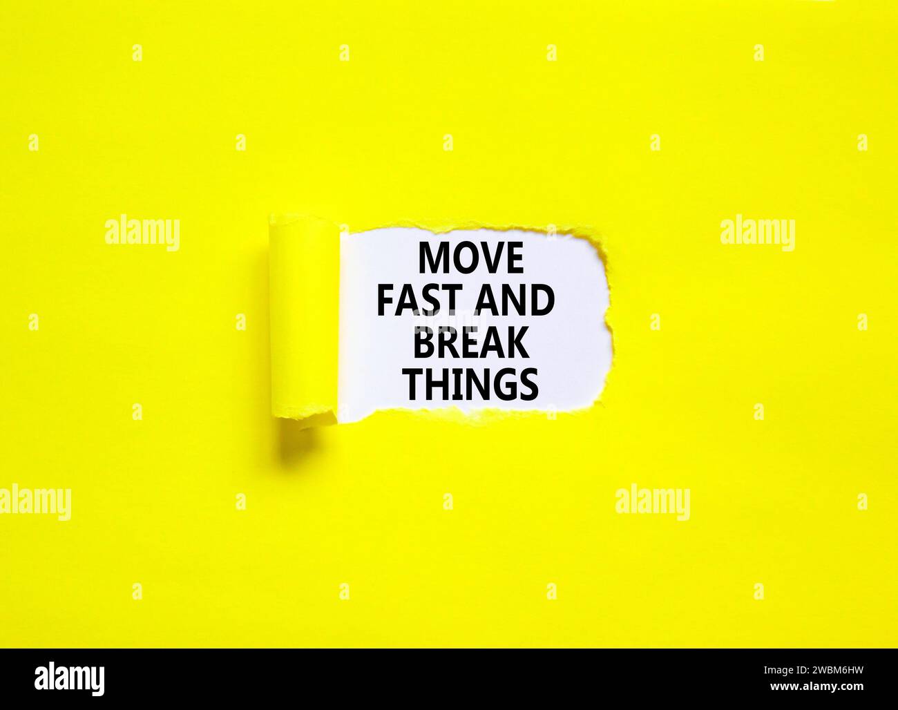 Move fast and break things symbol. Concept words Move fast and break ...