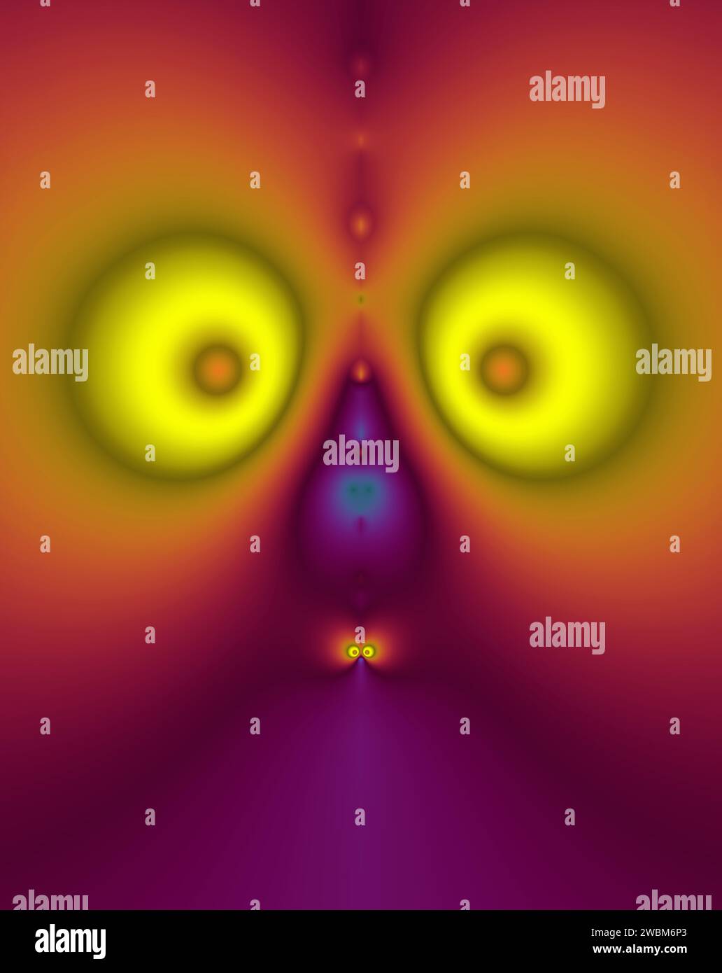 complex fractal image, cute face creature digital art, colourful ...