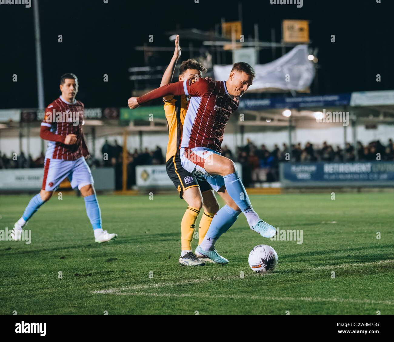 Nick Grimes defends goal for Taunton Town Stock Photo - Alamy