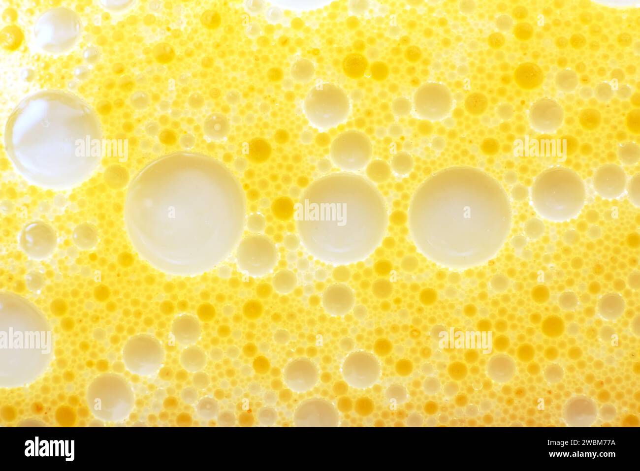 Texture of fat or oil with yellow bubbles. Background of fat bubbles ...