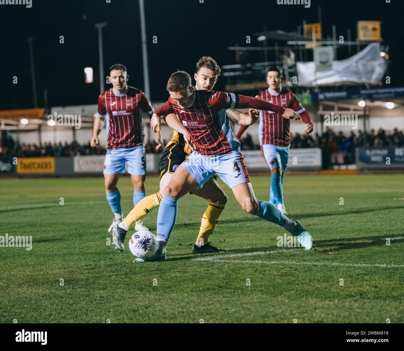 Nick Grimes defends goal for Taunton Town Stock Photo - Alamy