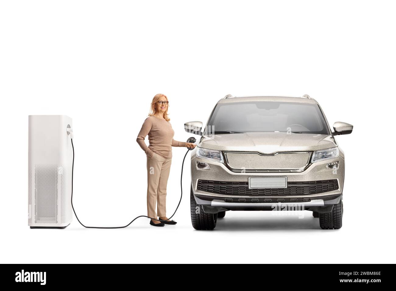 Ev plug point Cut Out Stock Images & Pictures - Alamy